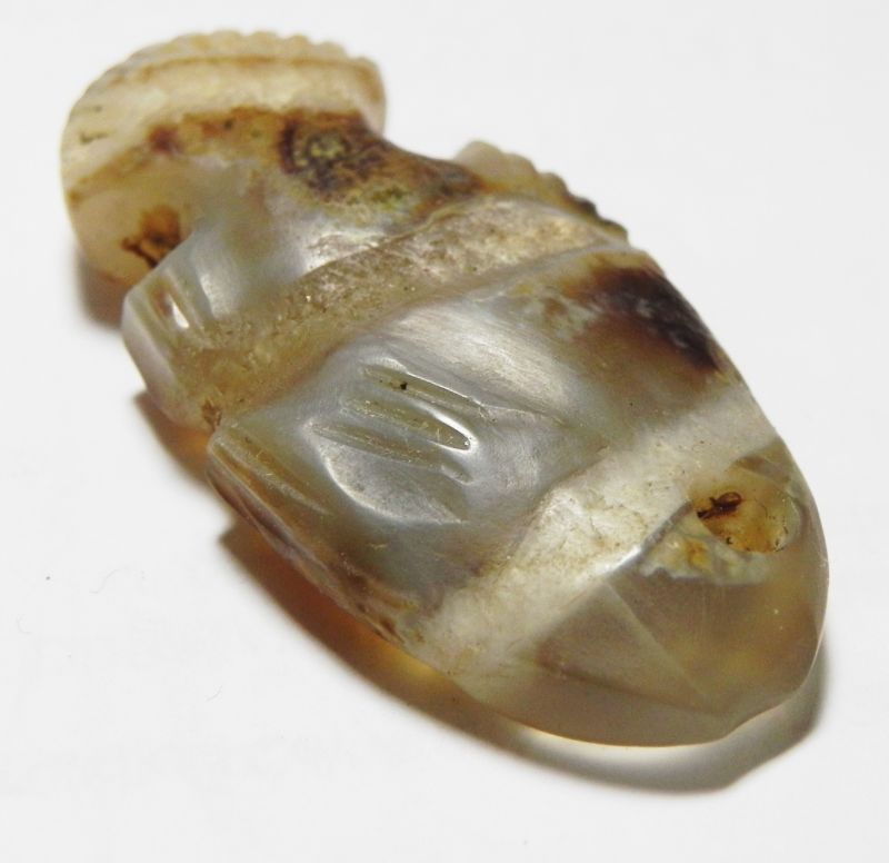 Acropolo. ANCIENT EGYPT , LARGE AGATE TILAPIA FISH AMULET. 18TH DYNASTY ...