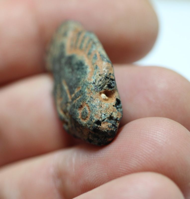 ANCIENT HOLY LAND. 14TH CENTURY B.C. BRONZE WEIGHT. FISH