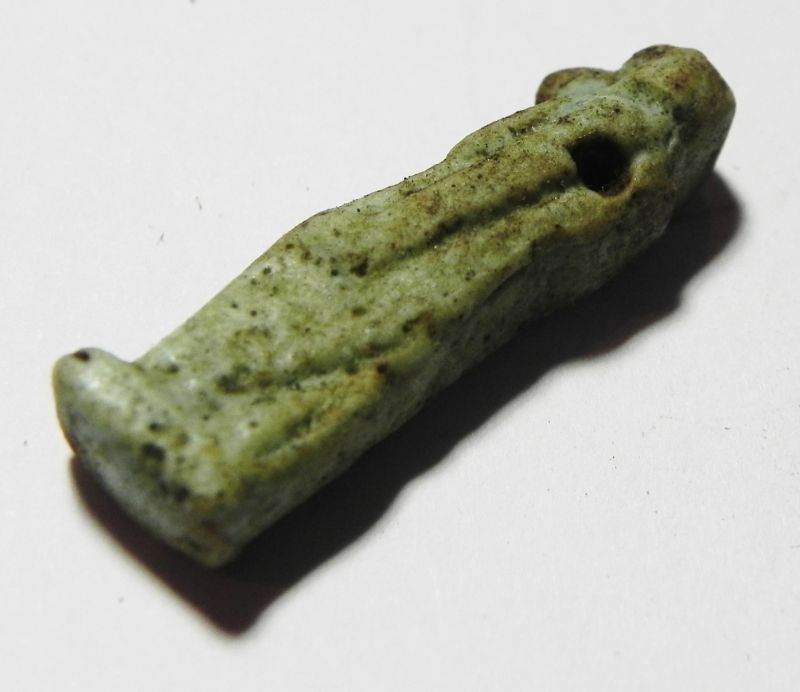 ANCIENT EGYPT - FAIENCE VELVET MONKEY AMULET. 600 - 300 B.C