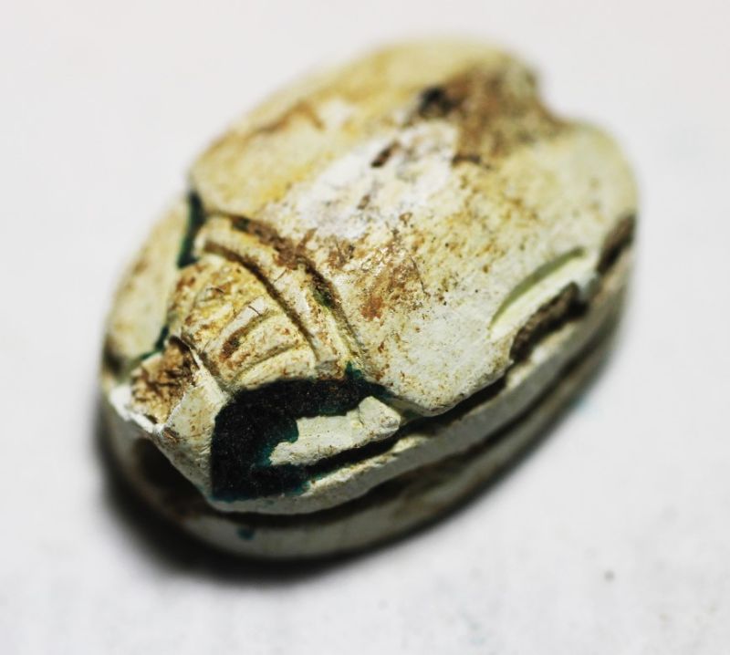 ANCIENT EGYPT. STONE SCARAB. NEW KINGDOM. 1400 B.C