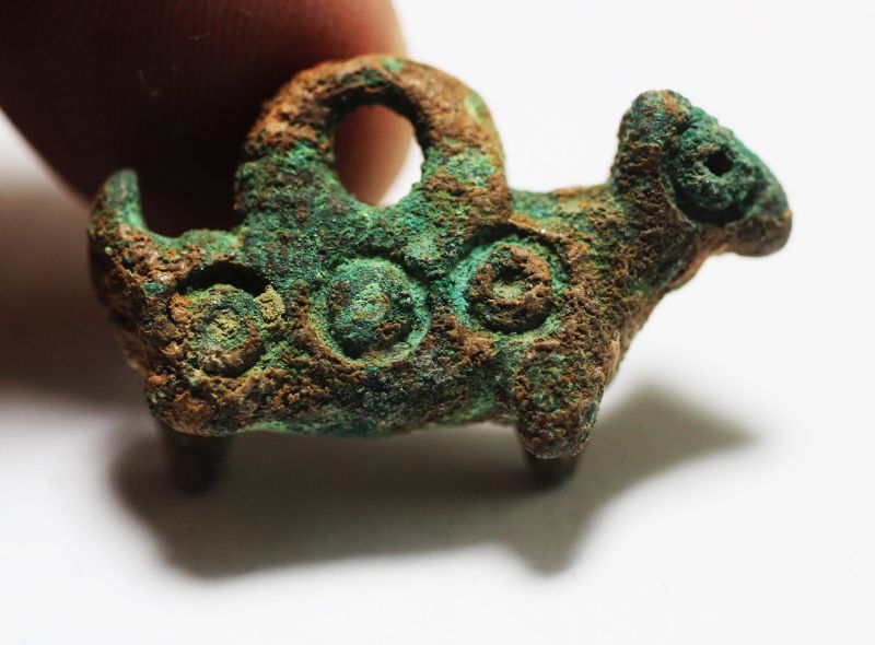 Acropolo. Late Roman - Byzantine Bronze Amulet. 400 - 850 A.D