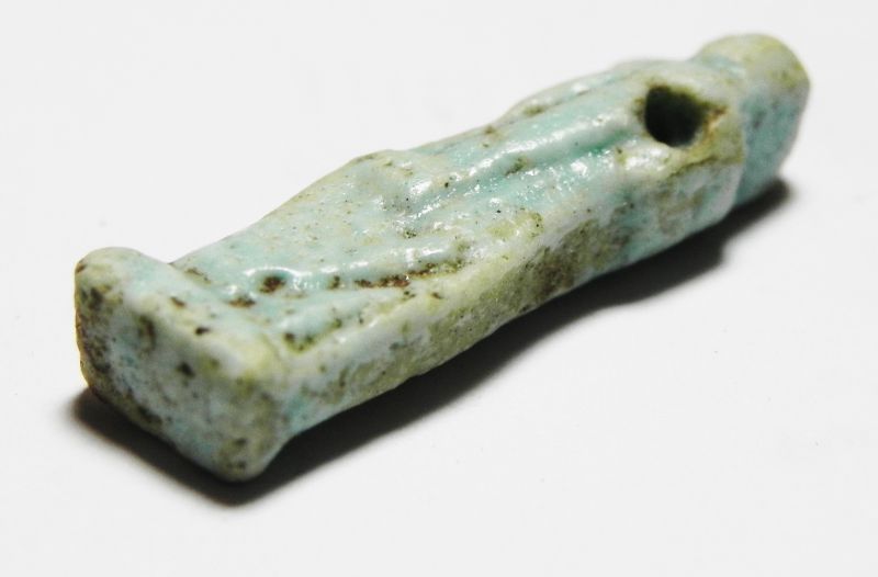 ANCIENT EGYPT. FAIENCE VELVET MONKEY AMULET. 600 - 300 B.C