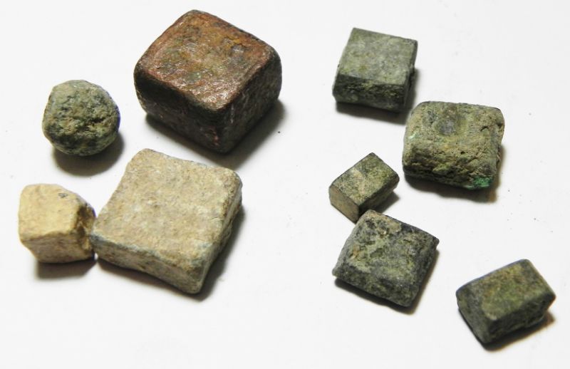 ANCIENT HOLY LAND. LOT OF 9 ANCIENT WEIGHTS. MOSTLY ROMAN