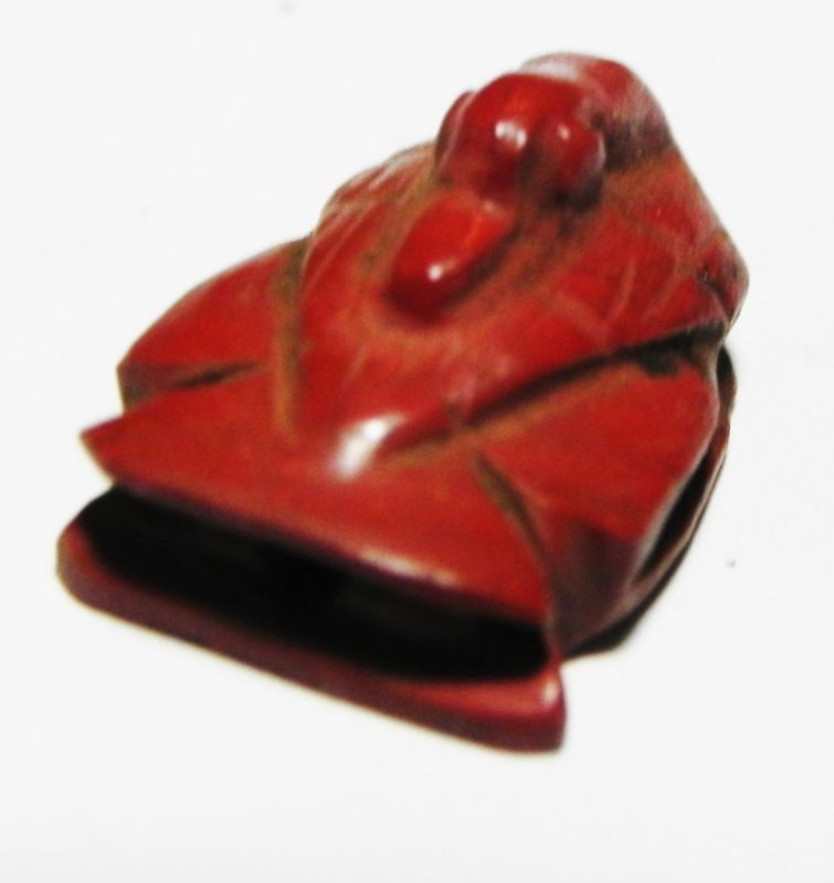 Acropolo. ANCIENT EGYPT, NEW KINGDOM. RED JASPER DUCK AMULET WITH ...