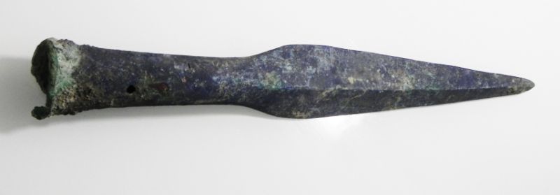 ANCIENT LURISTAN BRONZE LONG SPEAR HEAD. 1200 - 900 B.C