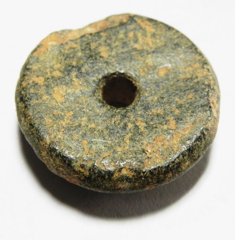 ANCIENT ROMAN STONE SPINDLE WHORL. 100 - 200 A.D