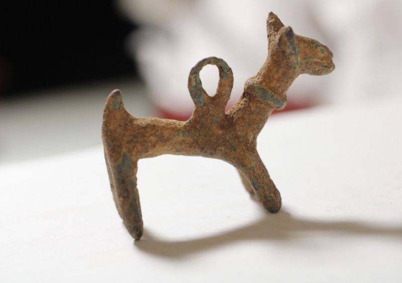 ANCIENT HOLY LAND. BRONZE ANIMAL. 9TH - 6TH CENTURY B.C
