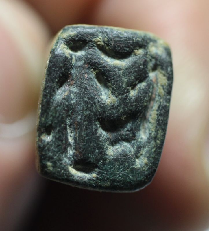 ANCIENT Ammonite bronze seal 7th to 5th century bc seal.