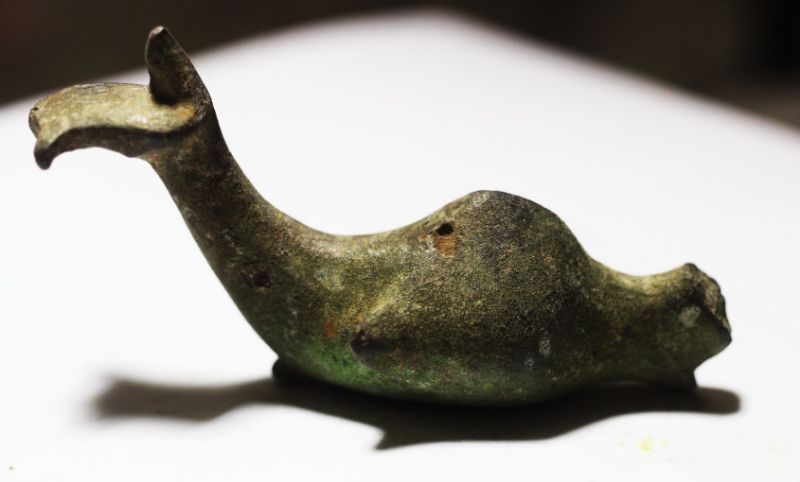 ANCIENT ROMAN BRONZE DOLPHIN. 200 - 300 A.D