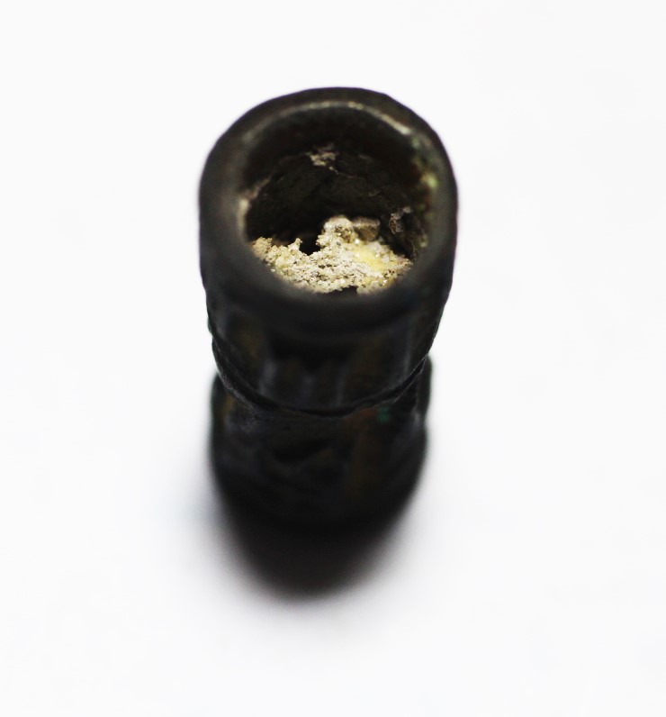 ANCIENT LEVANT. BRONZE CYLINDER SEAL. 1500 - 1200 B.C LATE BRONZE AGE