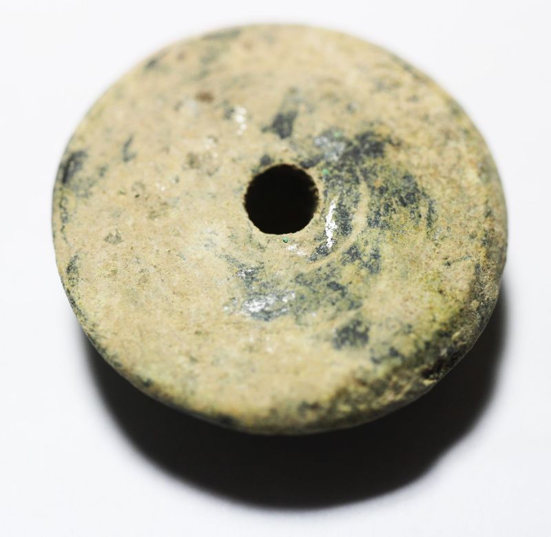 ANCIENT ROMAN OR EARLIER STONE SPINDLE WHORL. 2000 YEARS