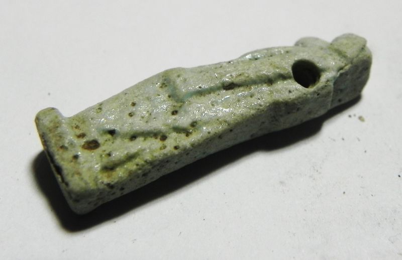 ANCIENT EGYPT, NICE FAIENCE VELVET MONKEY AMULET. 600 - 300 B.C