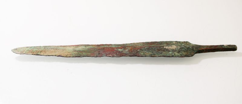 ANCIENT LURISTAN BRONZE LONG SPEAR HEAD. 1200 - 900 B.C