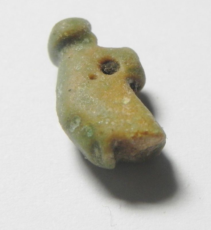 Acropolo. ANCIENT EGYPT , FAIENCE OSIRIS CROWN AMULET , 600 B.C