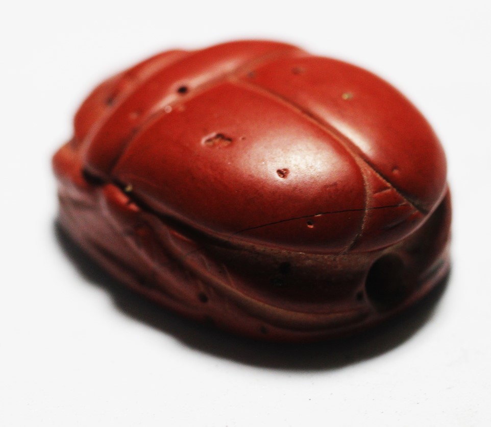 Acropolo. ANCIENT EGYPT. LARGE RED JASPER SCARAB. WITH THE NAME OF ...