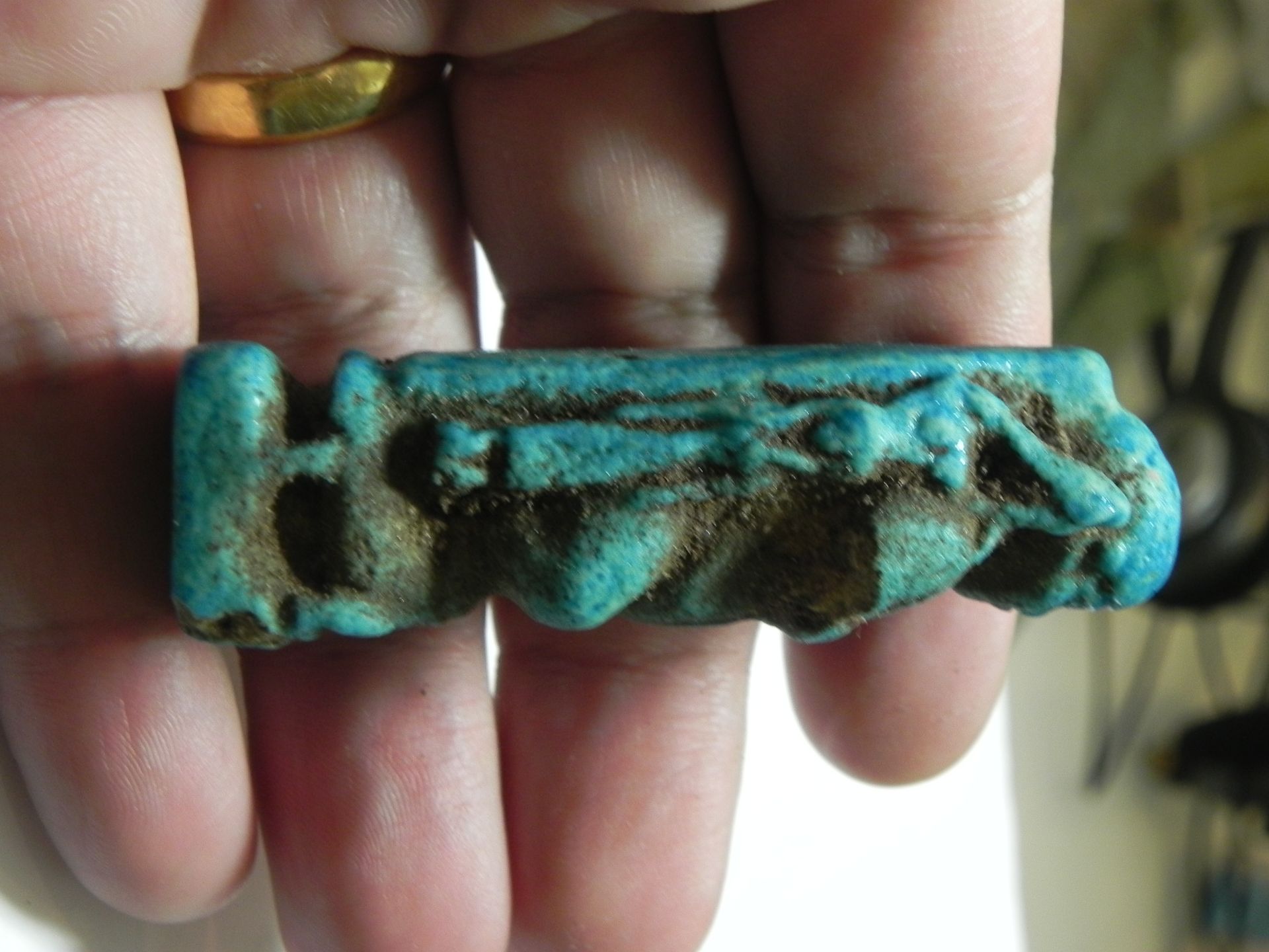 ANCIENT EGYPT , HUGE AMULET OF PATAIKOS. 600 - 300 B.C