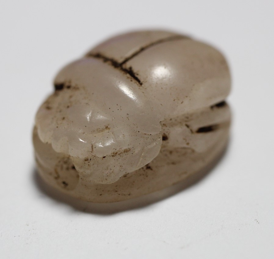 ANCIENT EGYPT. NEW KINGDOM STONE SCARAB. 1400 B.C