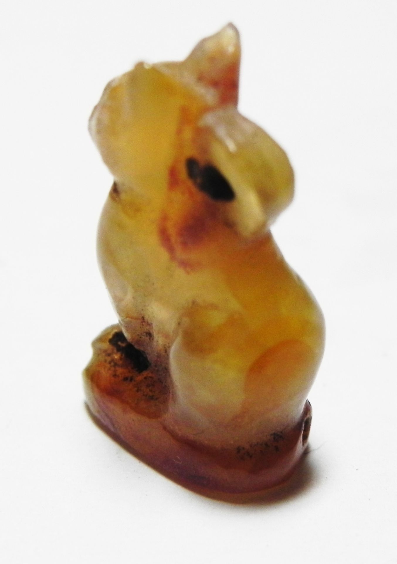 ANCIENT EGYPT, NEW KINGDOM CARNELIAN CAT AMULET. 1400 B.C