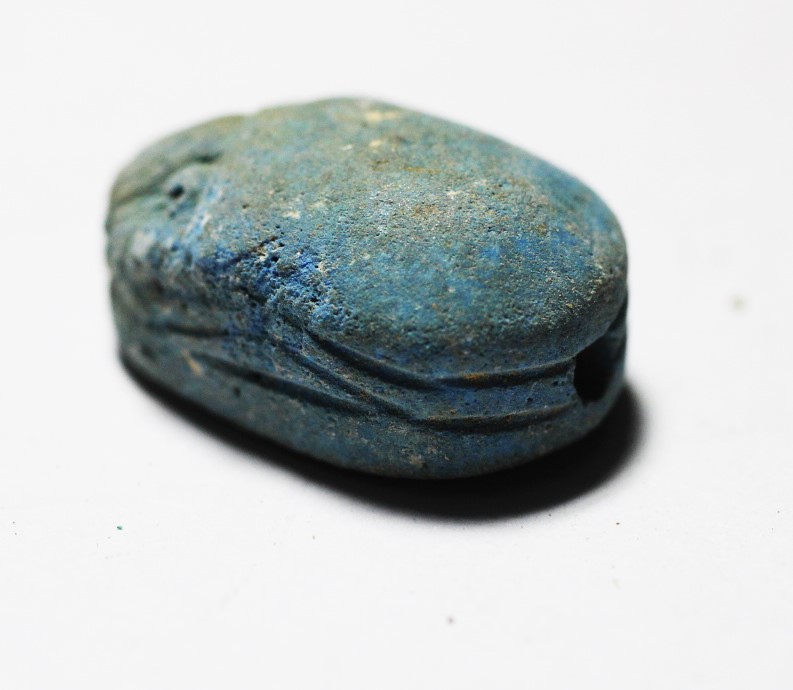 ANCIENT EGYPT. EGYPTIAN BLUE SCARAB. 1650 - 1550 B.C