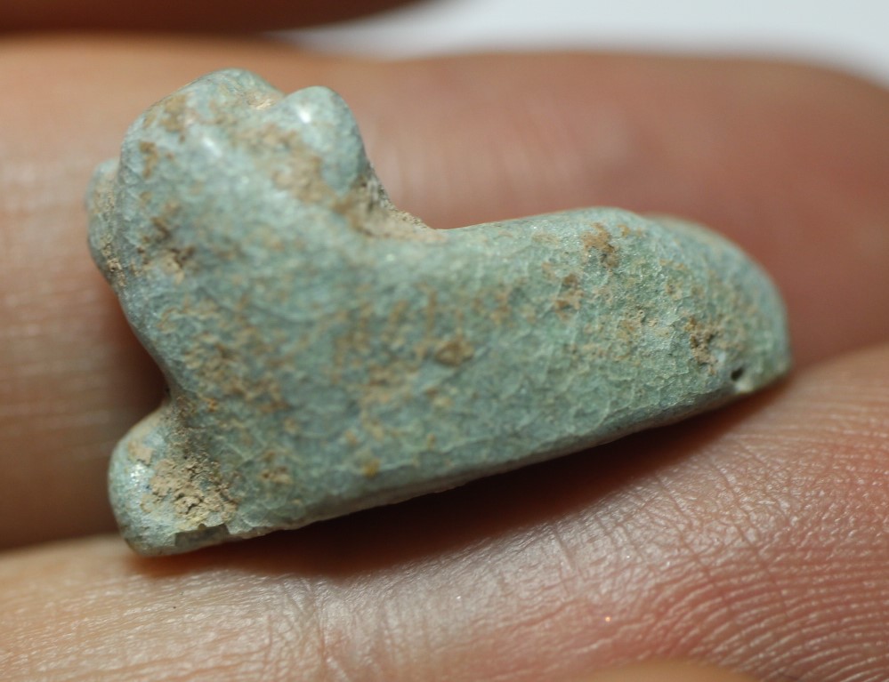 ANCIENT LEVANT. OVER 1800 YEARS OLD FAIENCE LION FIGURE. NORTHERN ...