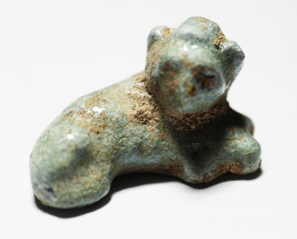 ANCIENT LEVANT. OVER 1800 YEARS OLD FAIENCE LION FIGURE. NORTHERN ...