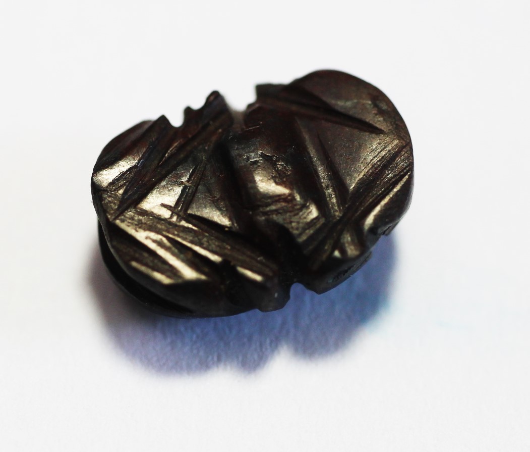 ANCIENT EGYPT. STONE BUTTON SCARAB. 600 - 300 B.C