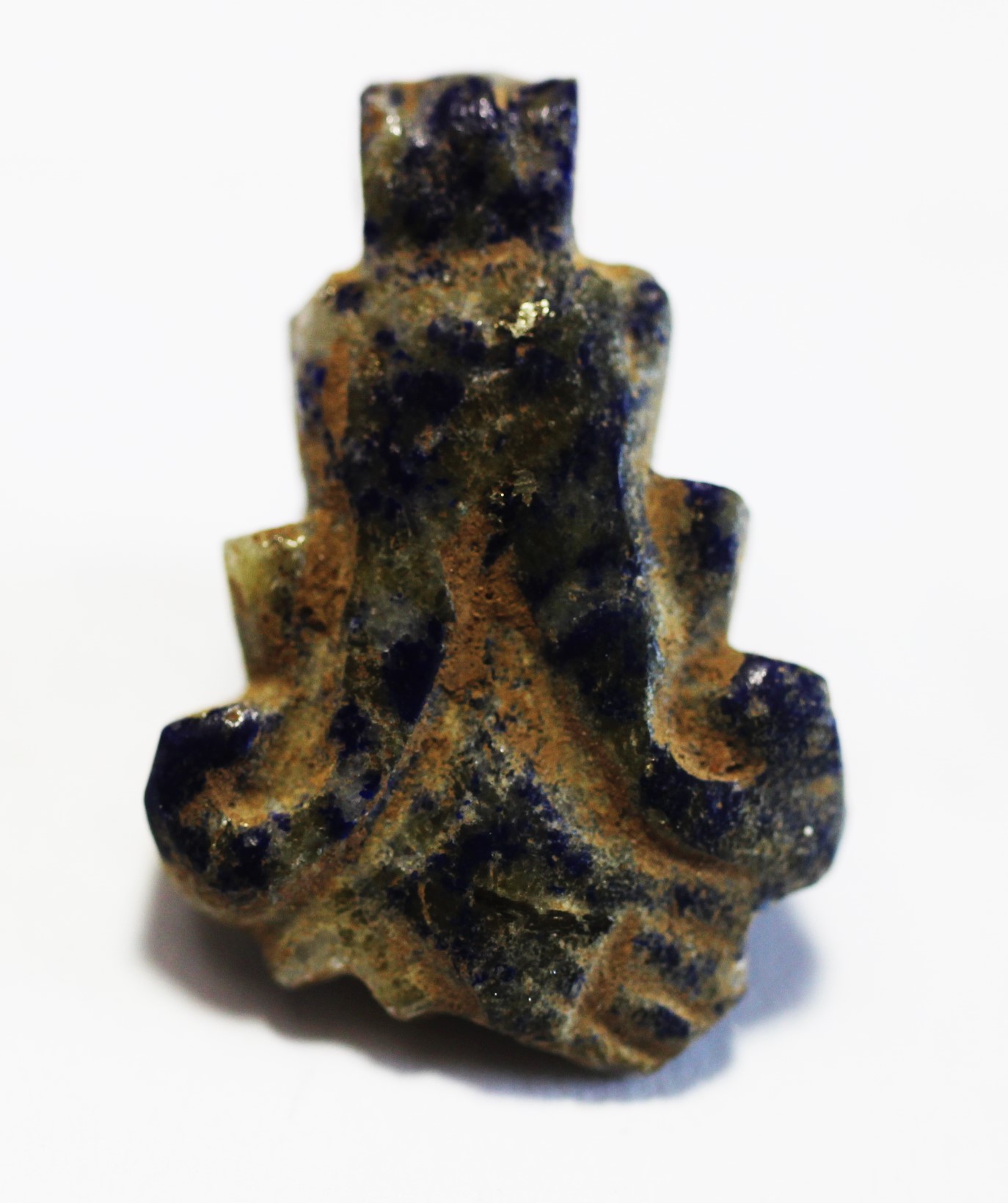 ANCIENT EGYPT. LAPIS LAZULI LOTUS FLOWER AMULET. 1400 - 1200 B.C