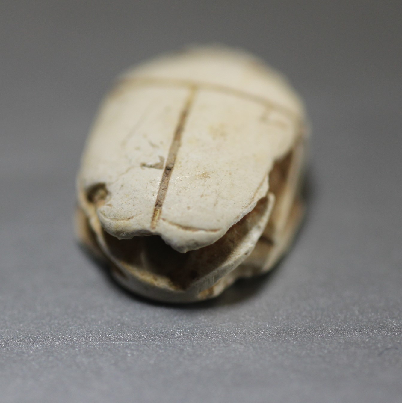 ANCIENT EGYPT. NEW KINGDOM STONE SCARAB. 1400 - 1200 B.C , with the ...