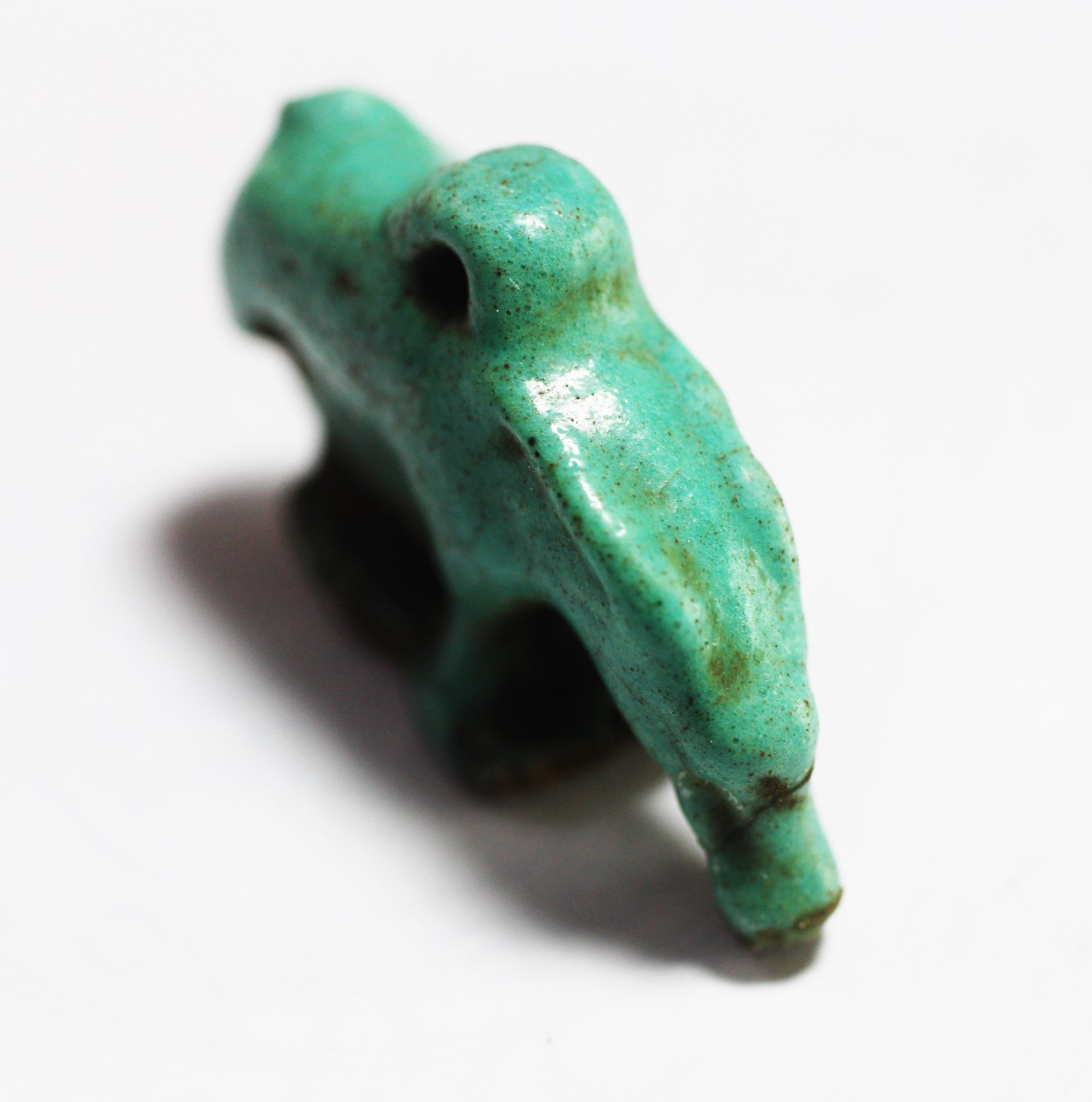 ANCIENT EGYPT. FAIENCE AMULET OF A SOW. 600 - 300 B.C