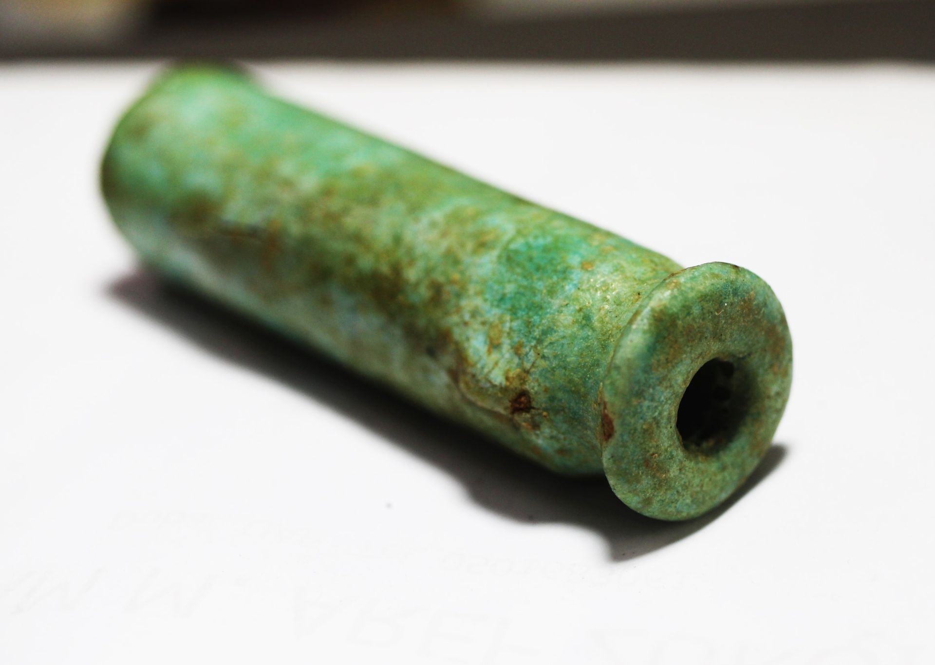 ANCIENT EGYPT. ROMAN GLAZED TERRACOTTA KOHL VESSEL. 400 A.D