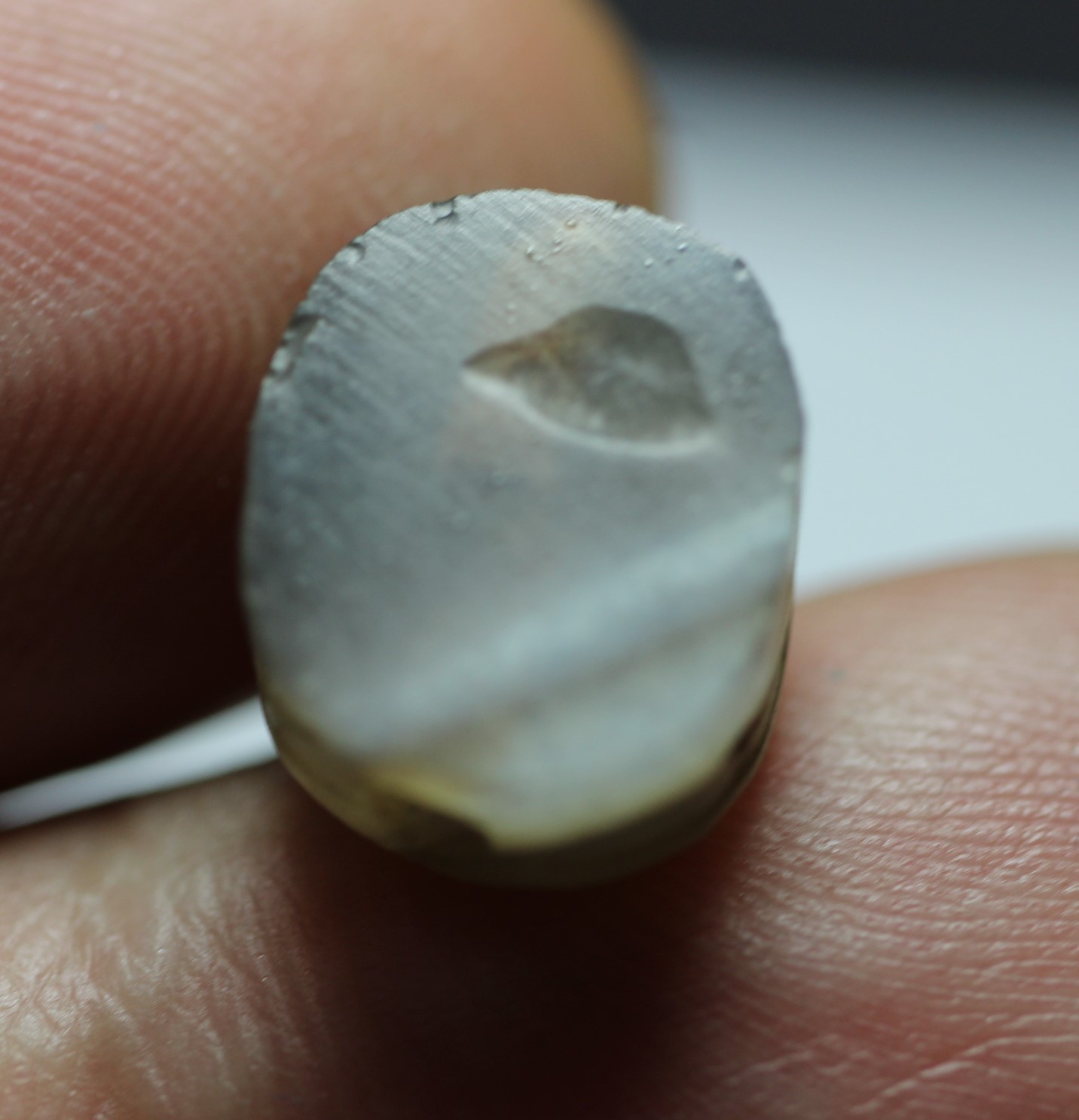 ANCIENT EGYPT, NEW KINGDOM AGATE STONE SCARAB. 14TH CENTURY BC