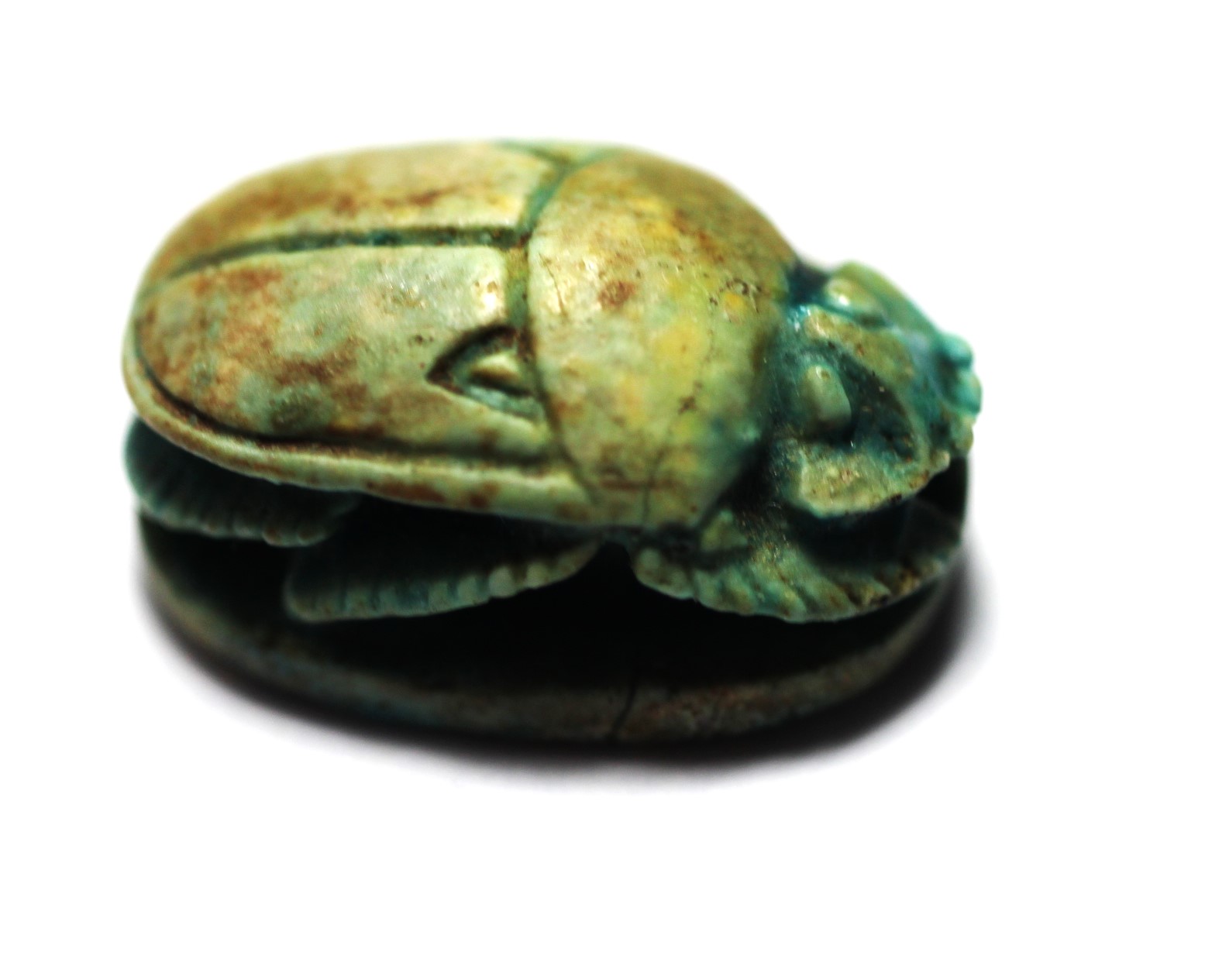 ANCIENT EGYPT. STONE SCARAB. 15TH CENT. B.C