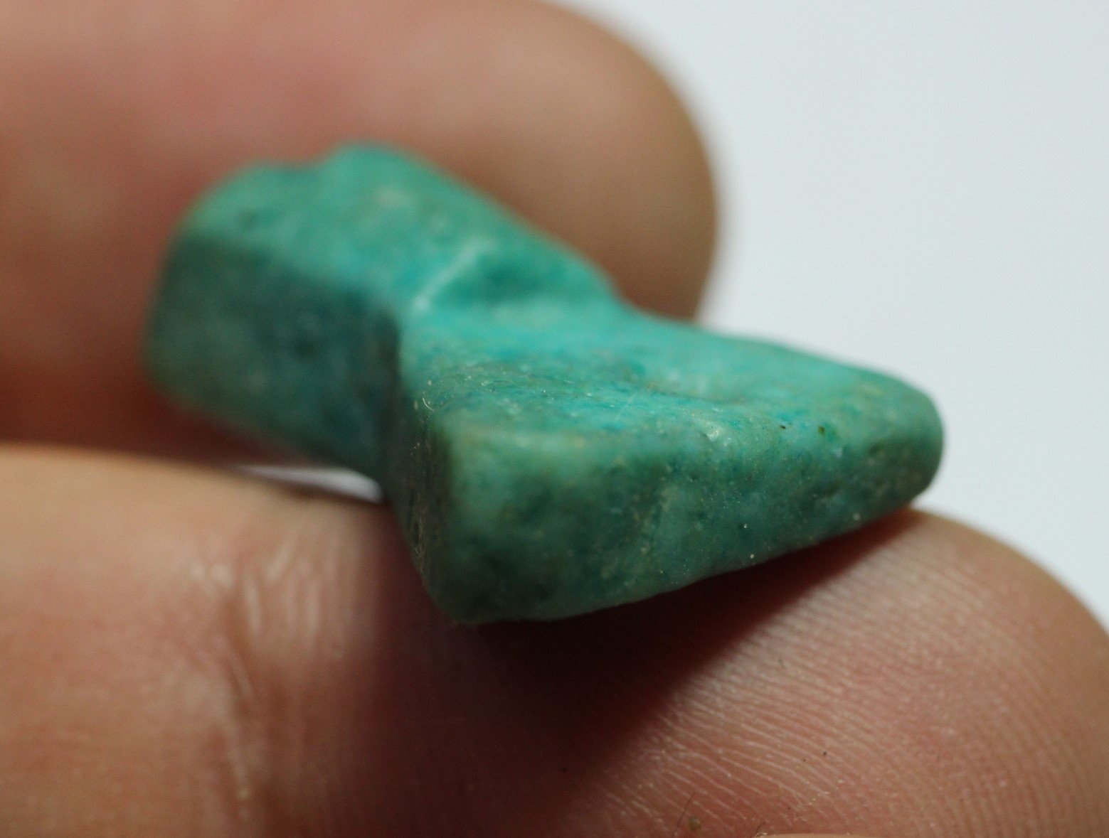 ANCIENT EGYPT- FAIENCE CROWN OF LOWER EGYPT AMULET. 600 B.C
