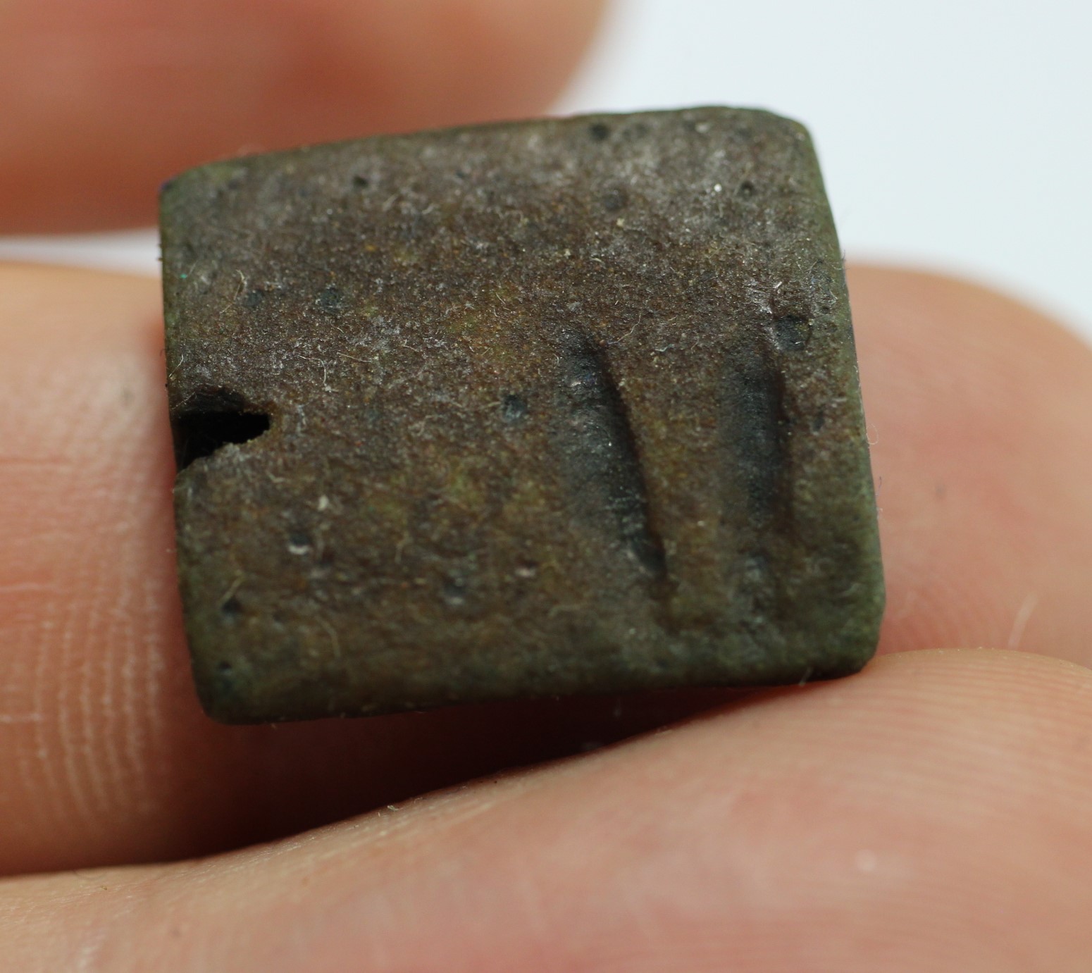 ANCIENT EGYPT. FAIENCE BEAD. EYE OF HORUS. 600 B.C