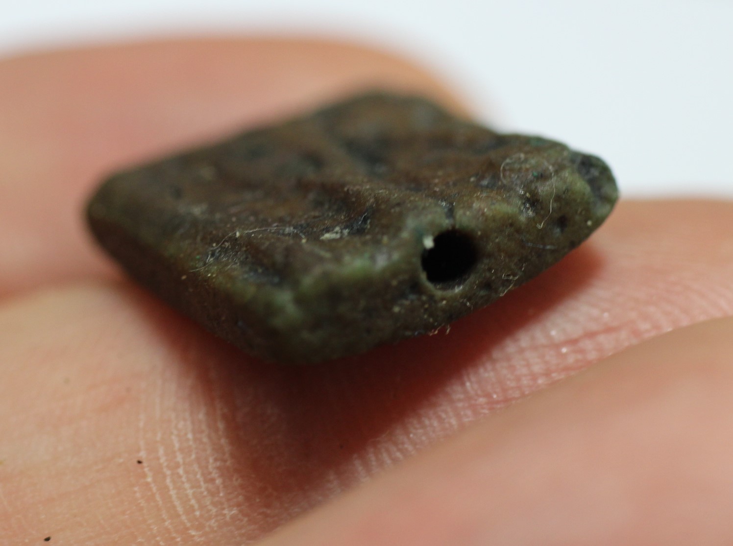 ANCIENT EGYPT. FAIENCE BEAD. EYE OF HORUS. 600 B.C