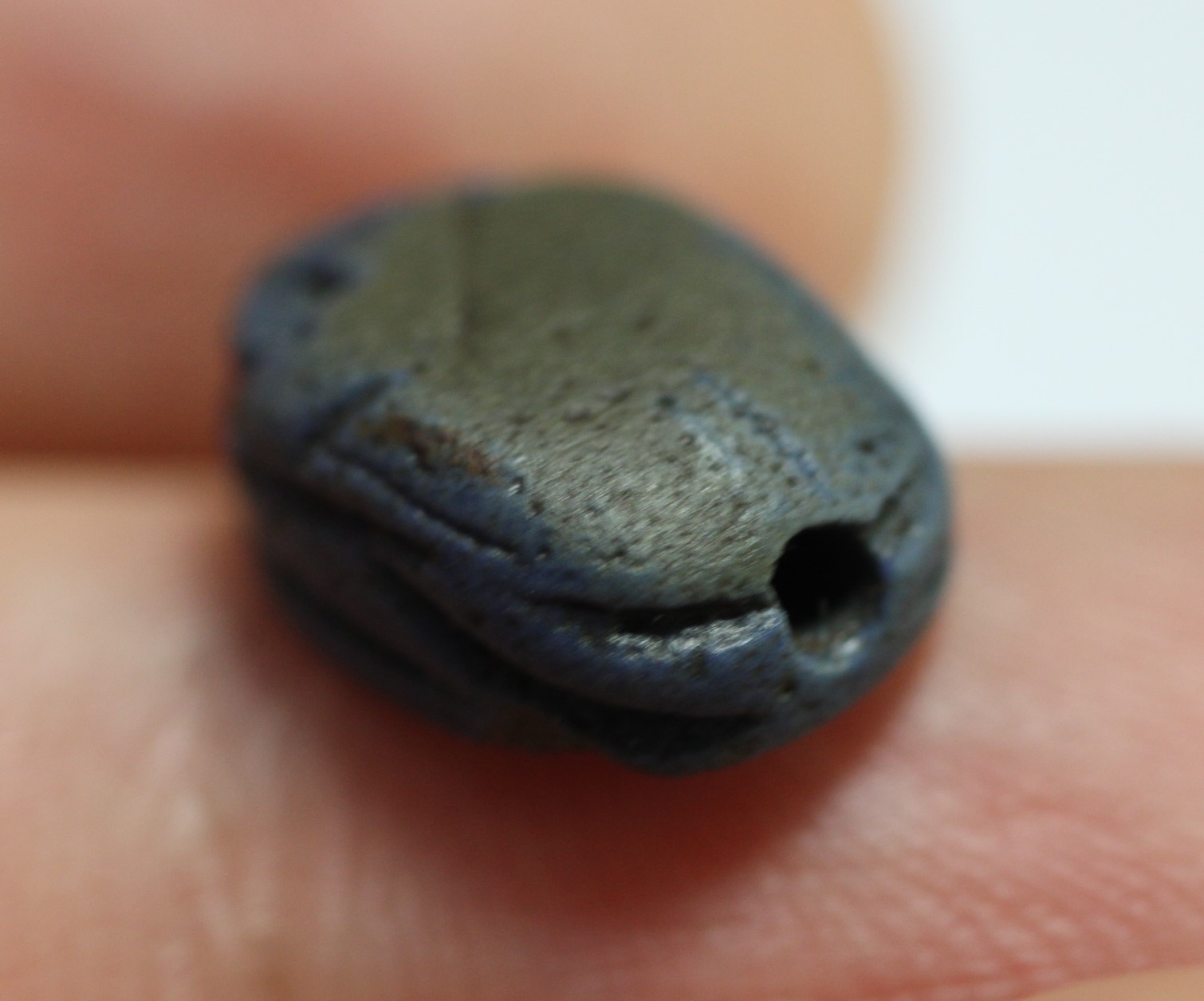 ANCIENT EGYPT. NEW KINGDOM EGYPTIAN BLUE FAIENCE SCARAB .13TH CEN. B.C ...