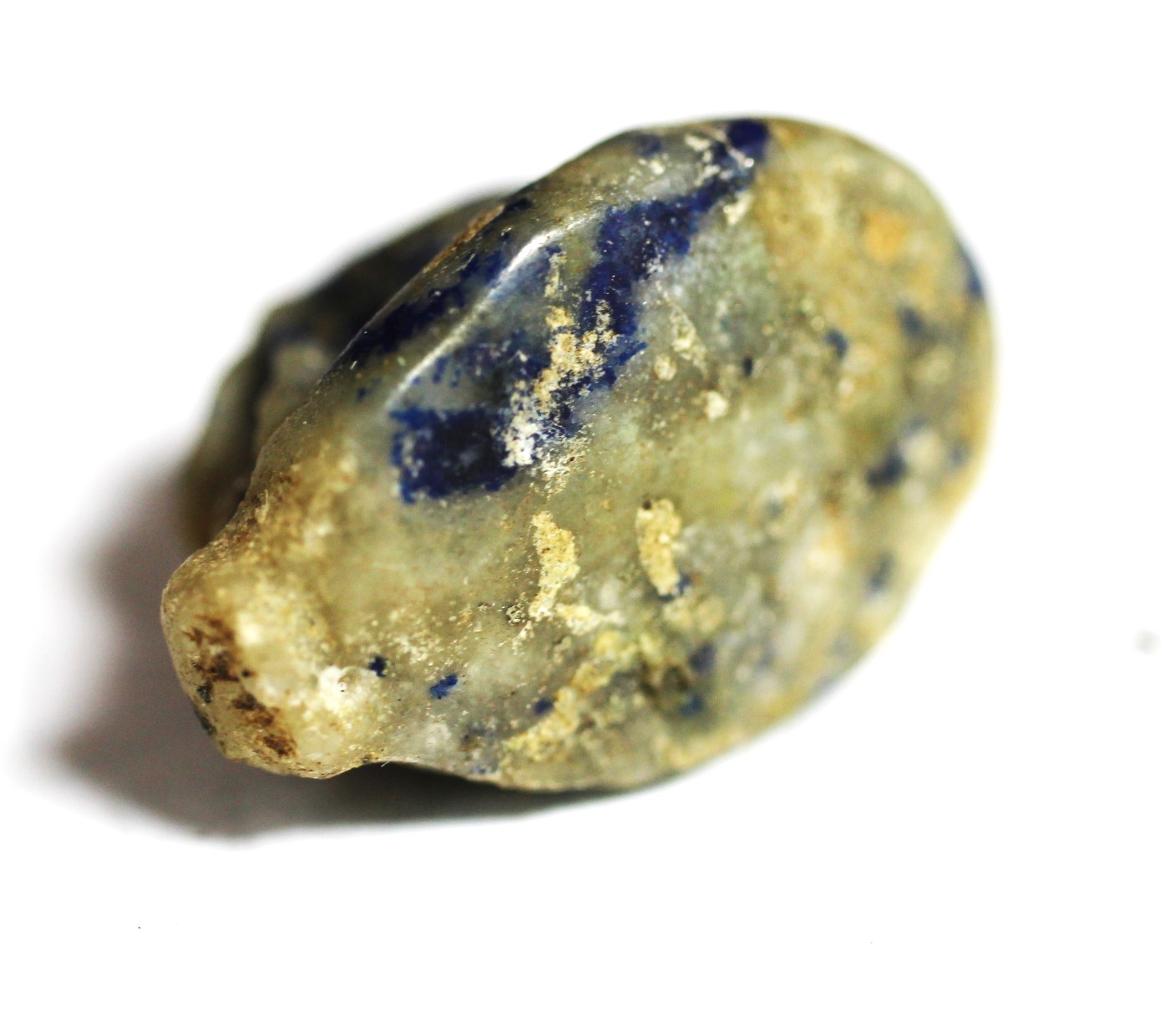ANCIENT EGYPT. LAPIS LAZULI STONE AMULET OR WEIGHT. FROGS MATING. 1300 B.C
