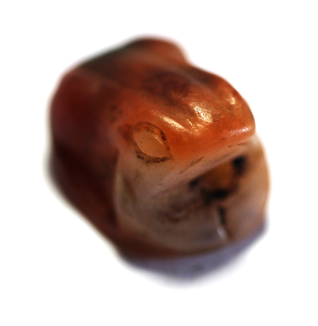 ANCIENT EGYPT. NEW KINGDOM. STONE FROG SHAPED SCARABOID. 1250 B.C