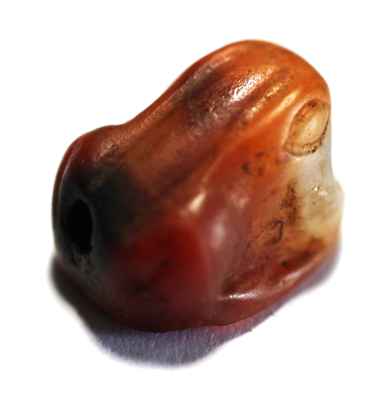 ANCIENT EGYPT. NEW KINGDOM. STONE FROG SHAPED SCARABOID. 1250 B.C