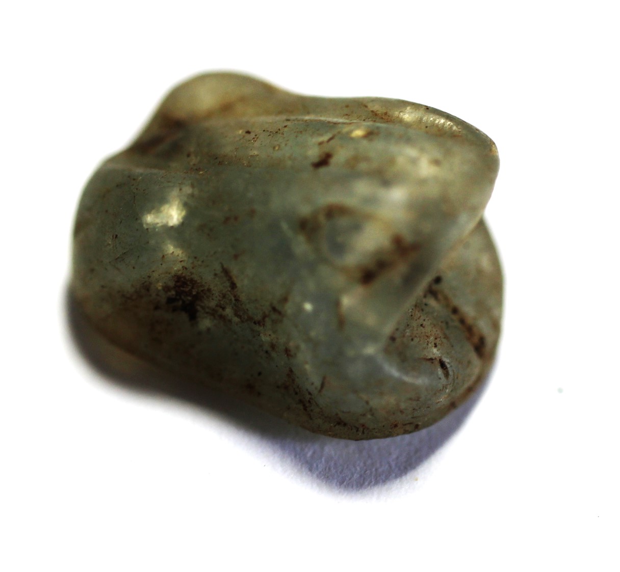 ANCIENT EGYPT. NEW KINGDOM. STONE FROG SHAPED SCARABOID. 1250 B.C