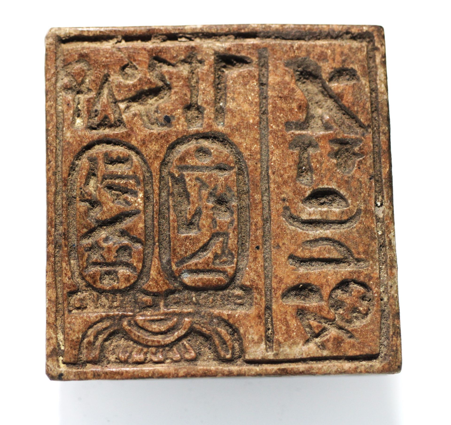 ANCIENT EGYPT. STONE PLAQUE FOR Akheperre Psusennes I (1040-994 BC)