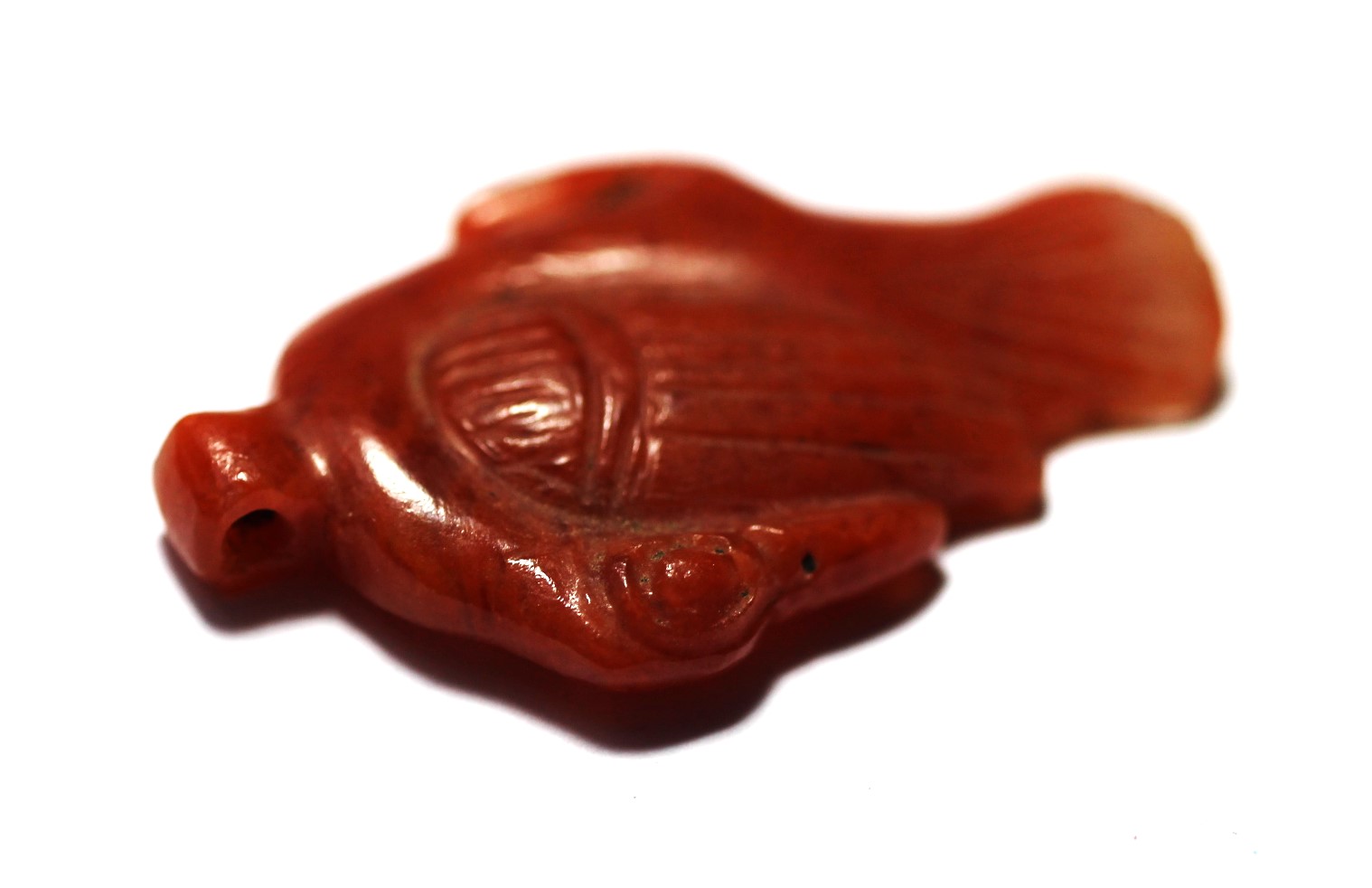 ANCIENT EGYPT. CARNELIAN DUCK AMULET. 1250 B.C