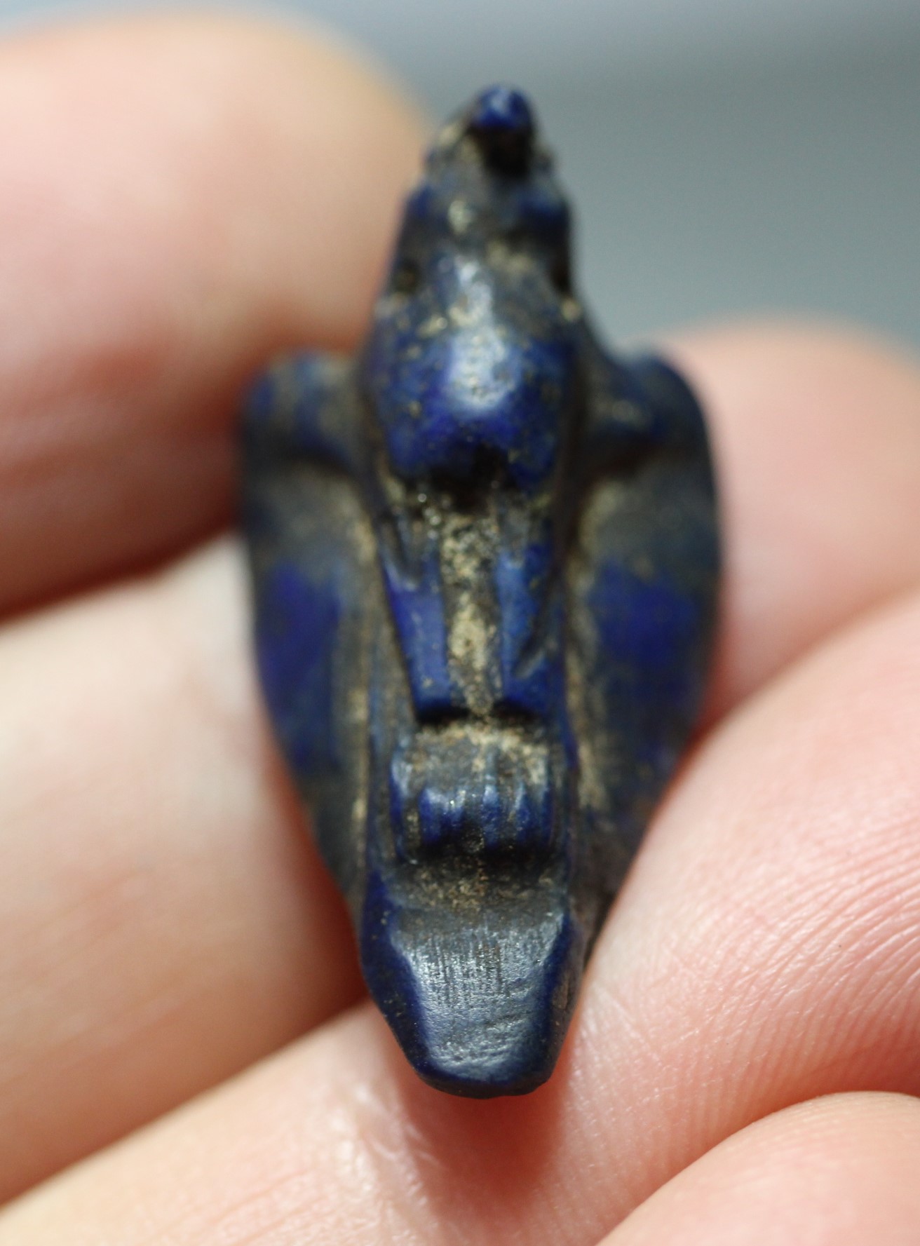 ANCIENT EGYPT. STONE FALCON (HORUS) AMULET. STUNNING. 1250 B.C ...