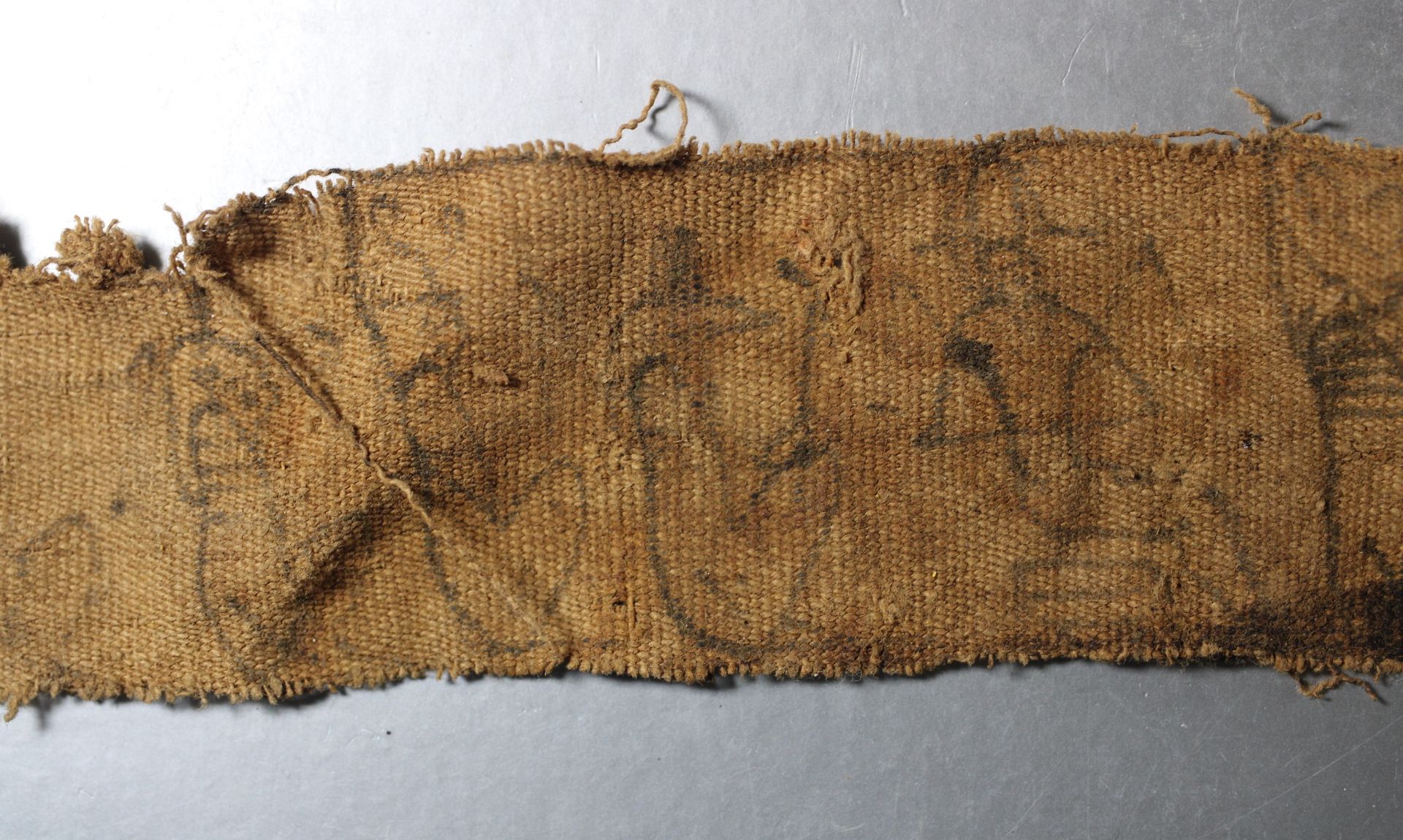 ANCIENT EGYPT. LINEN PANEL. 600 - 300 B.C OR EARLIER