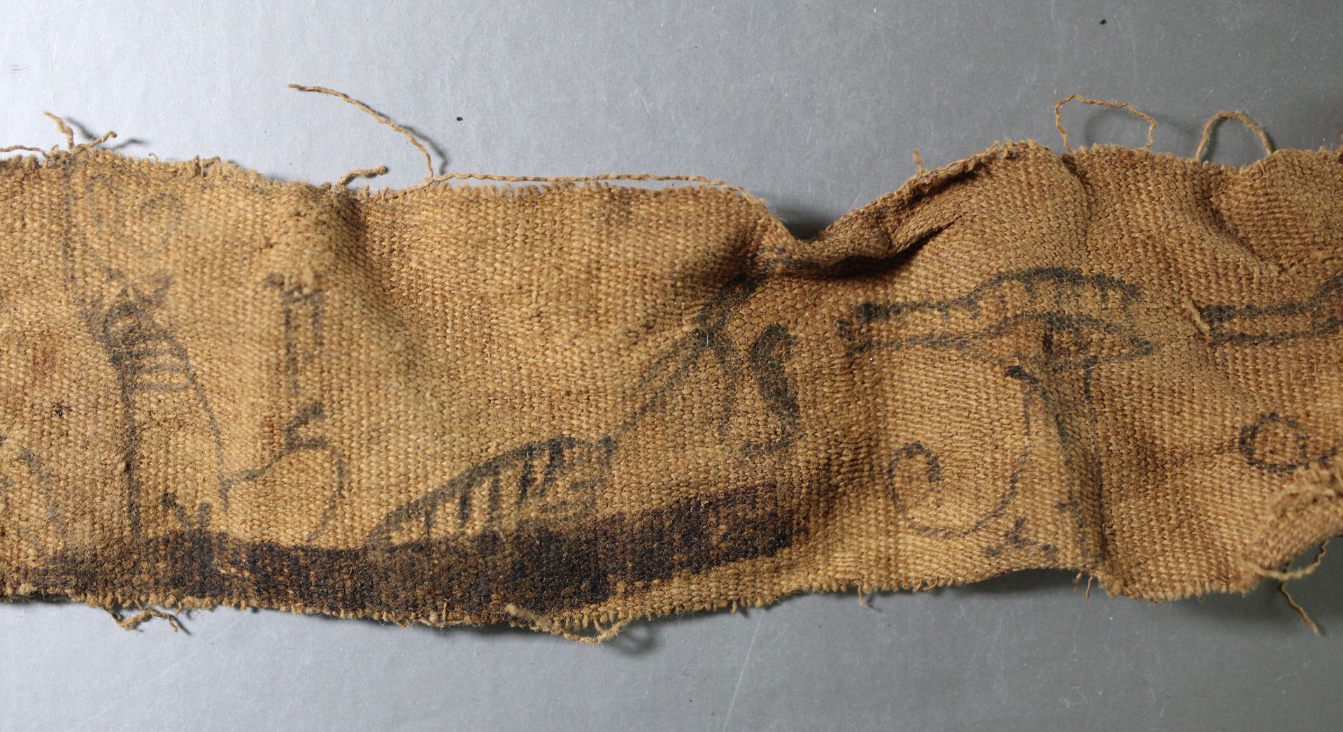 ANCIENT EGYPT. LINEN PANEL. 600 - 300 B.C OR EARLIER