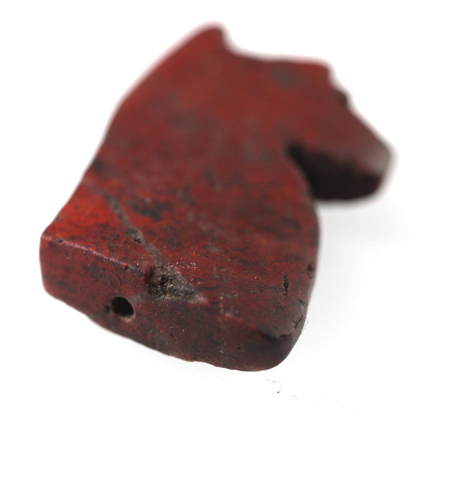 ANCIENT EGYPT. RED JASPER STONE EYE OF HORUS AMULET. 1250 B.C