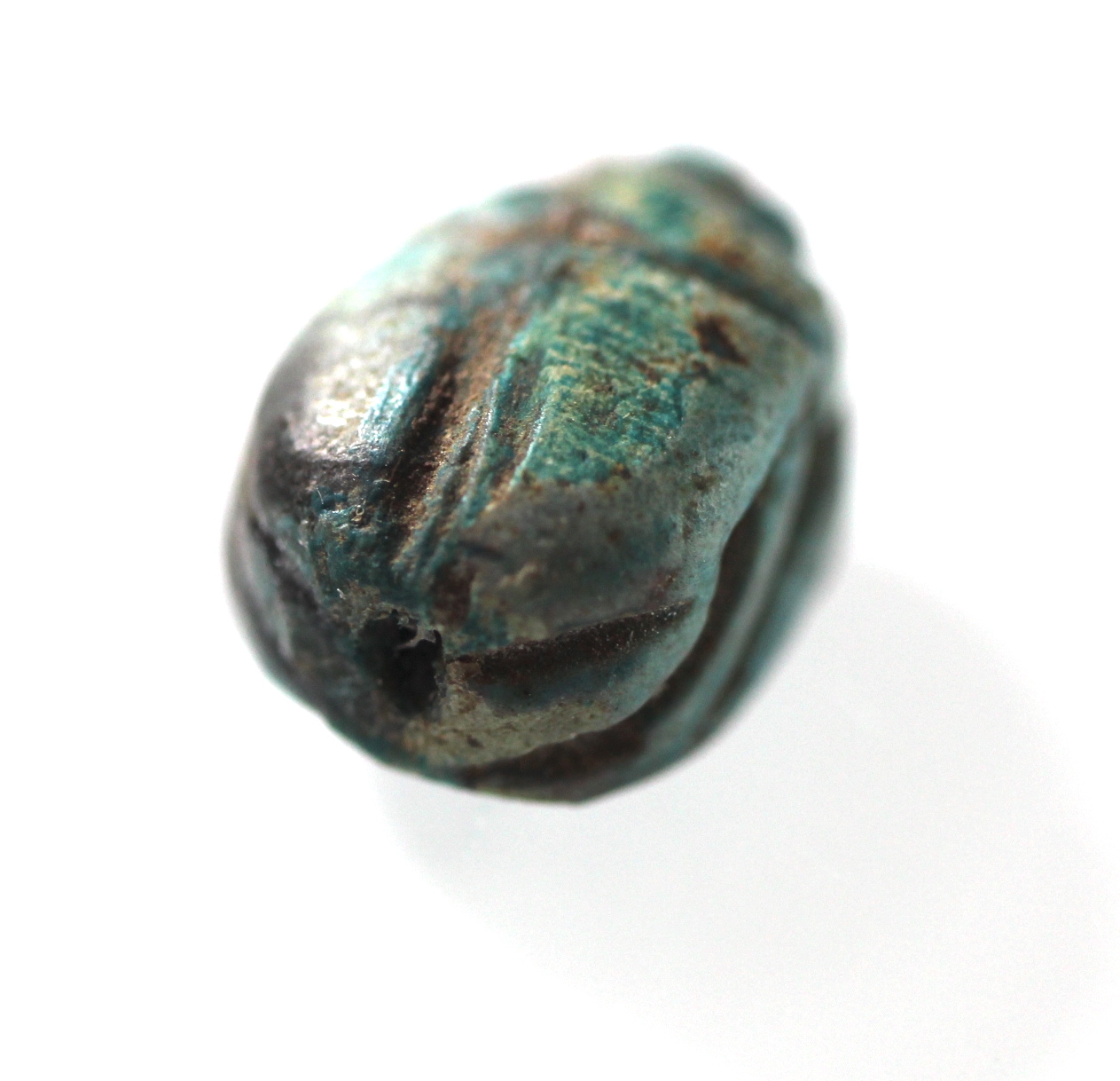 Ancient Egypt. New Kingdom. 1400 - 1200 B.C Glazed Stone Scarab