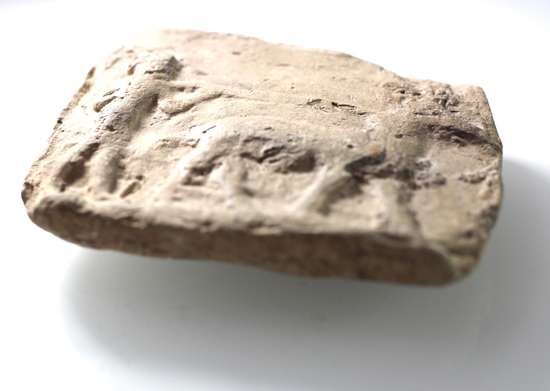 Acropolo. Ancient Sumerian Terracotta Plaque. 2nd century B.C. Hunting ...