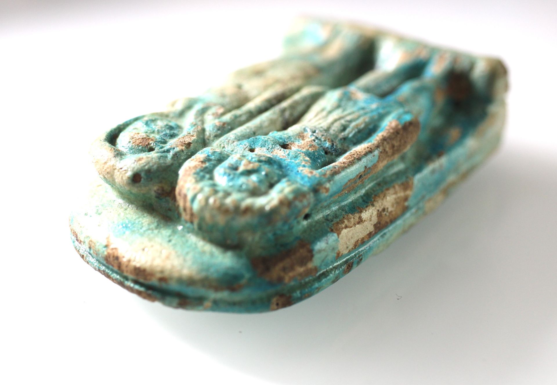 Ancient Egypt. Faience Plaque. Male & Female. 700 - 500 B.C