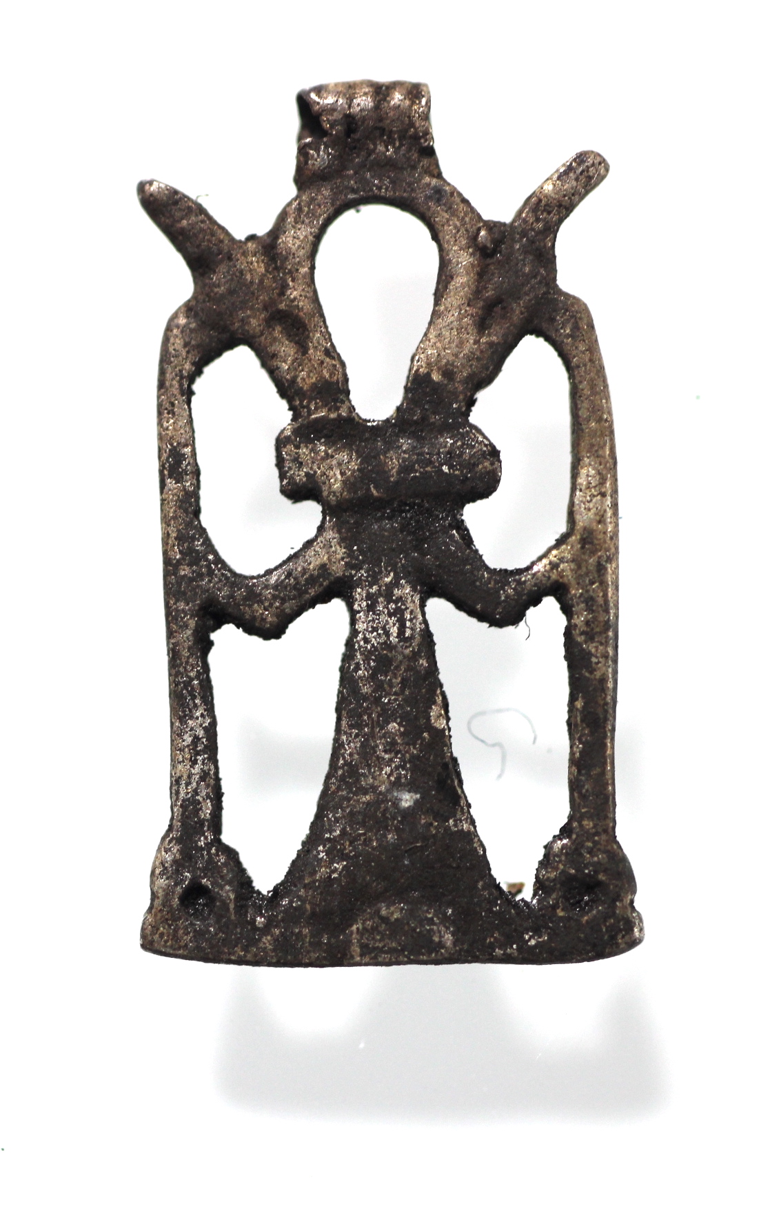 ANCIENT EGYPT. SILVER ANKH AMULET. 1250 B.C